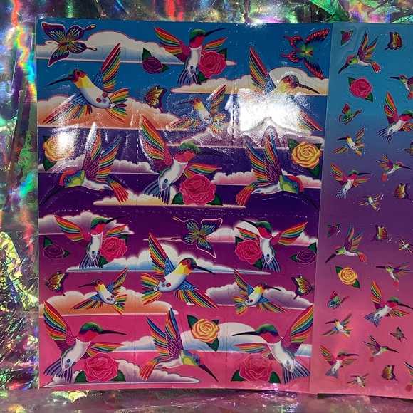 Lisa Frank | Other | Mint Lisa Frank Dashly Hummingbird Full Sheets X2 ...